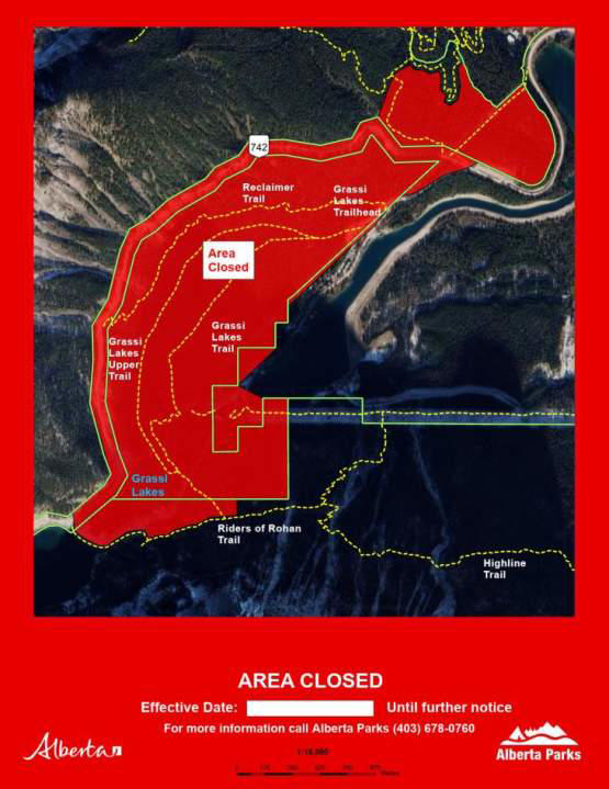 Popular hiking area west of Canmore closed because of rockslide danger