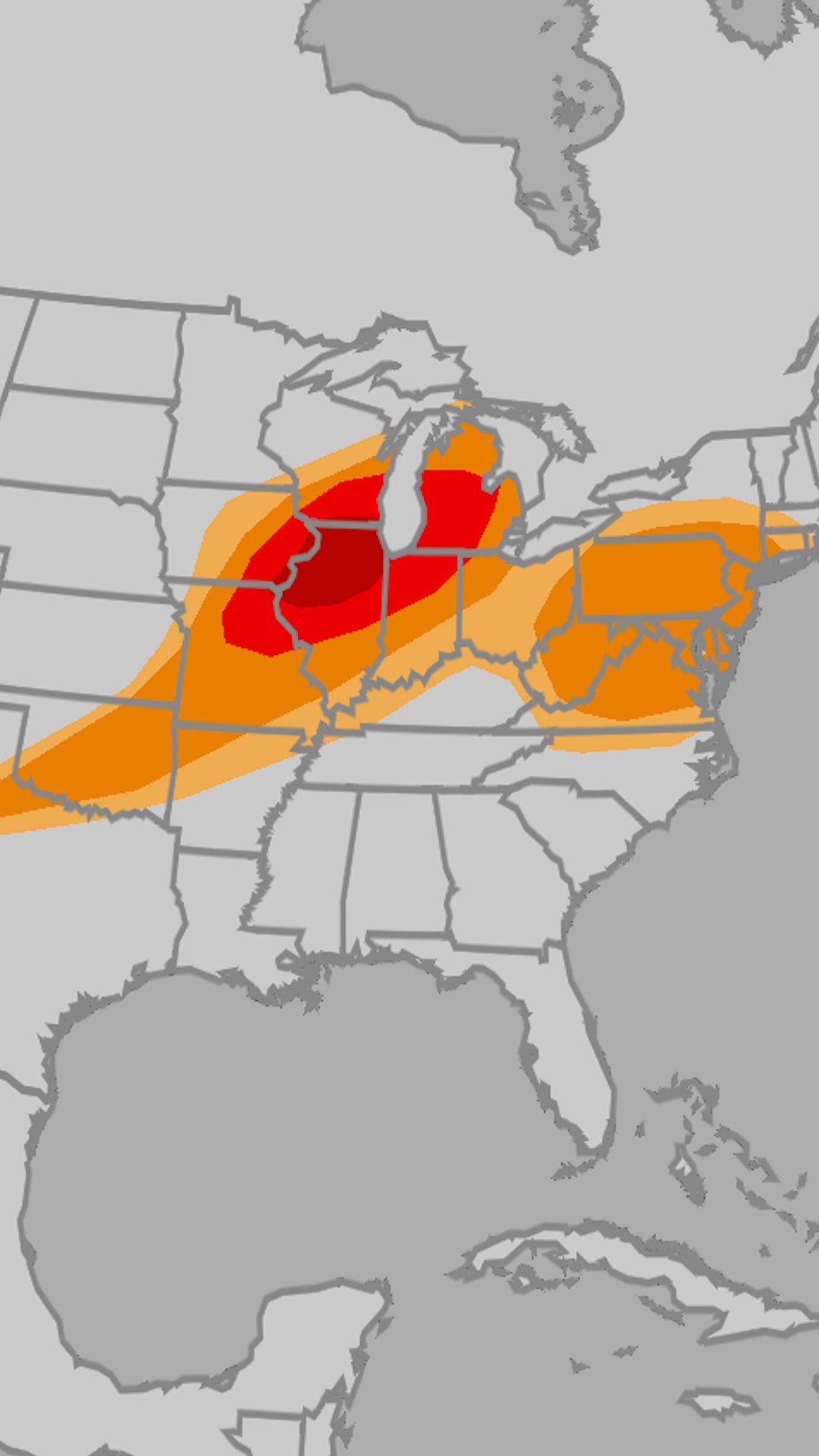 Strong tornadoes possible across Midwest