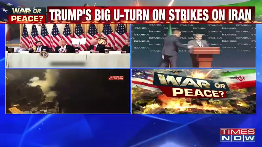 Trump's big U-turn on strikes on Iran. After threatening to