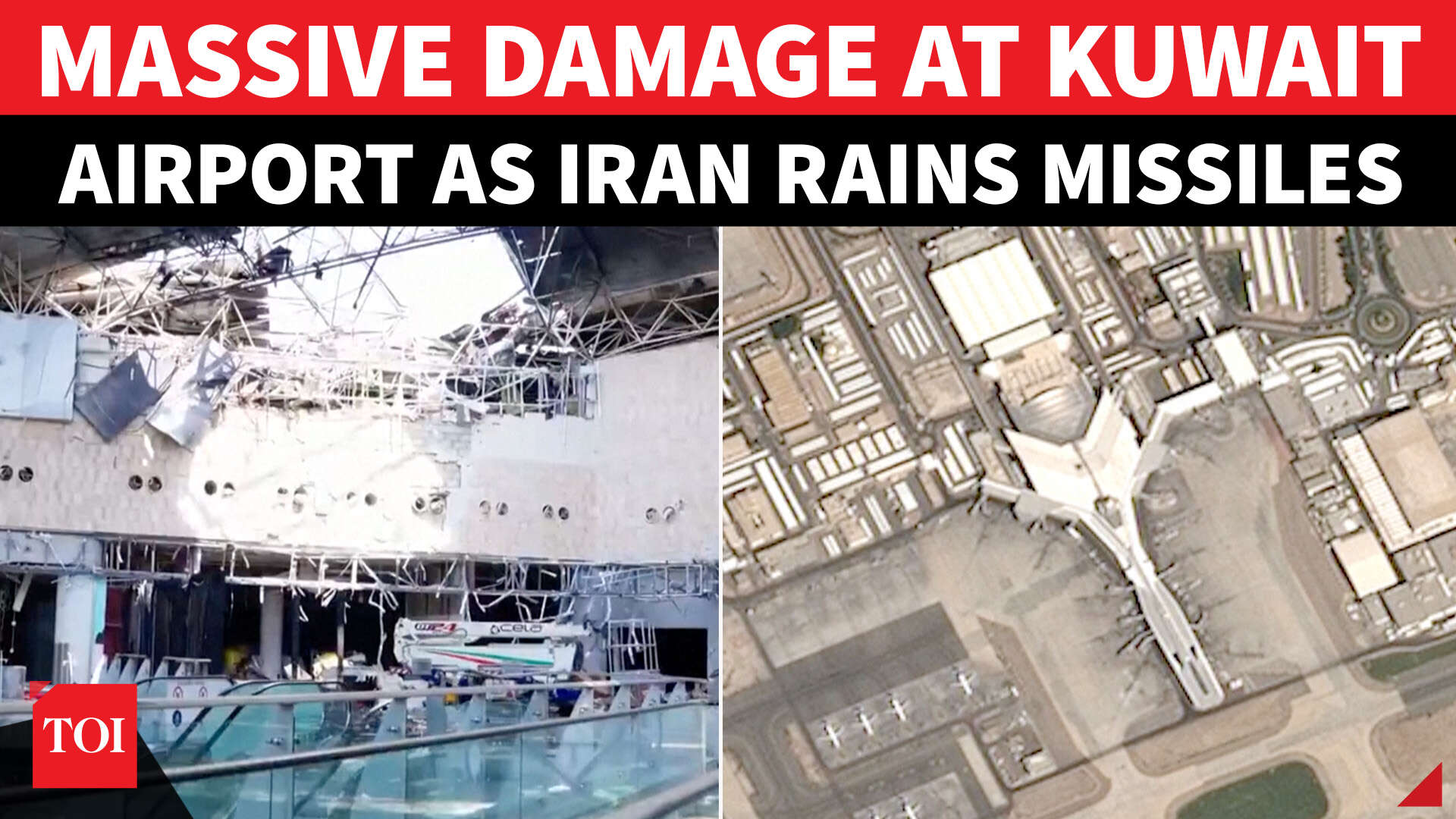 Kuwait airport 'in ruins' as Iran unleashes missile fury; video shows ...