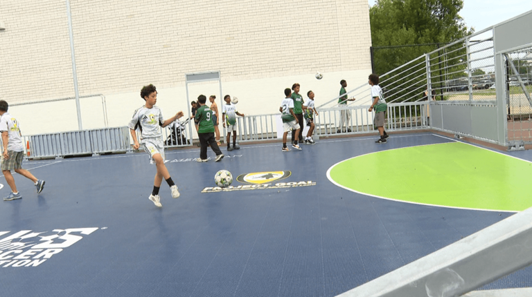 Mini soccer pitches open in Pawtucket just in time for World Cup