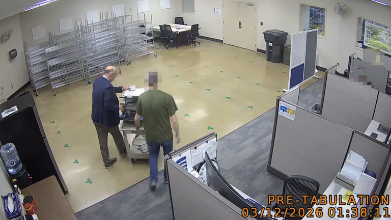 Video shows Maricopa County employee removing ballot scanner from ...