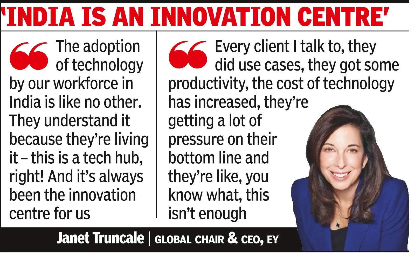 EY CEO Janet Truncale says India is central to the professional ...