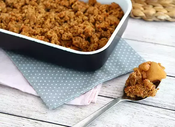 Crumble de manzana (vegano y sin gluten)