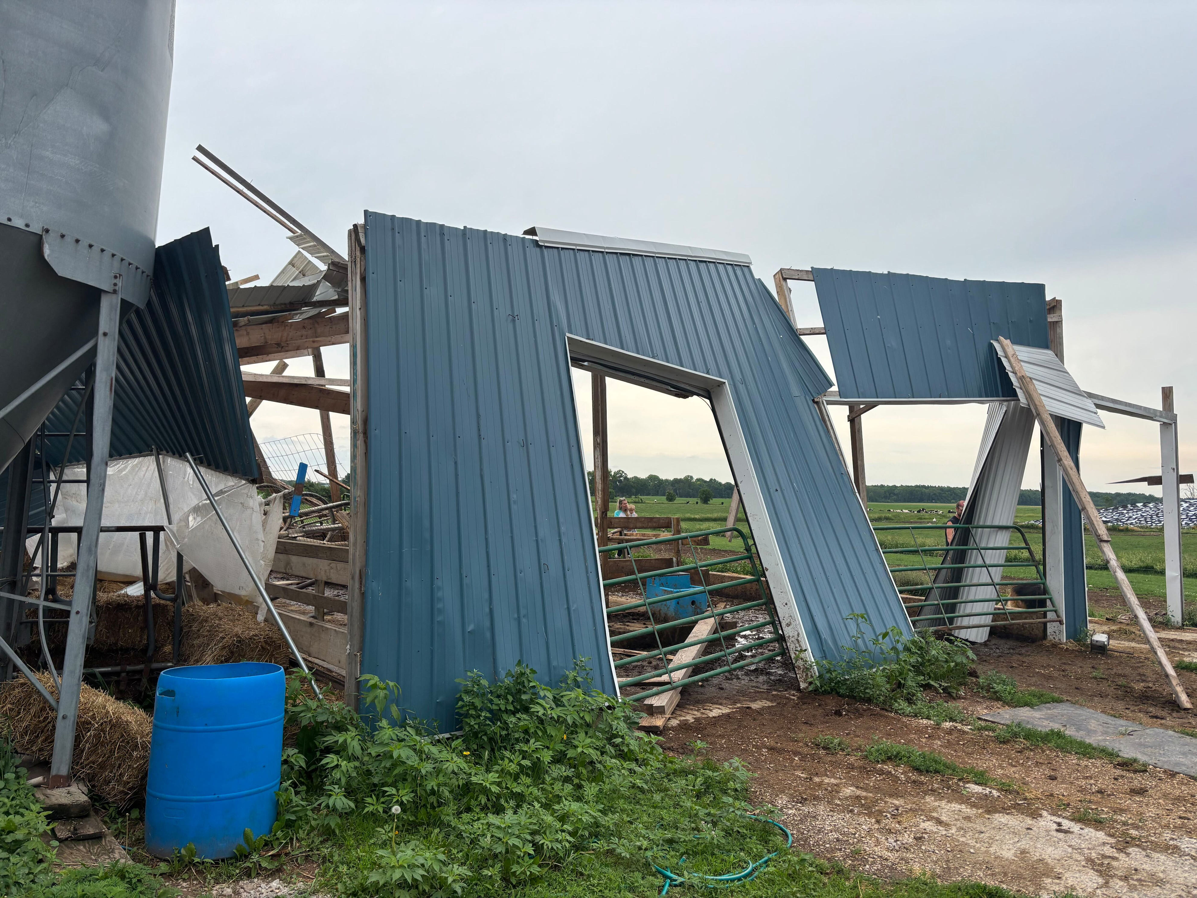 Pickett barn badly damaged in Wednesday’s storms