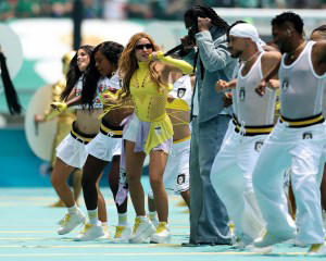 Shakira dances in R13 platform sneakers at 2026 FIFA World Cup opener