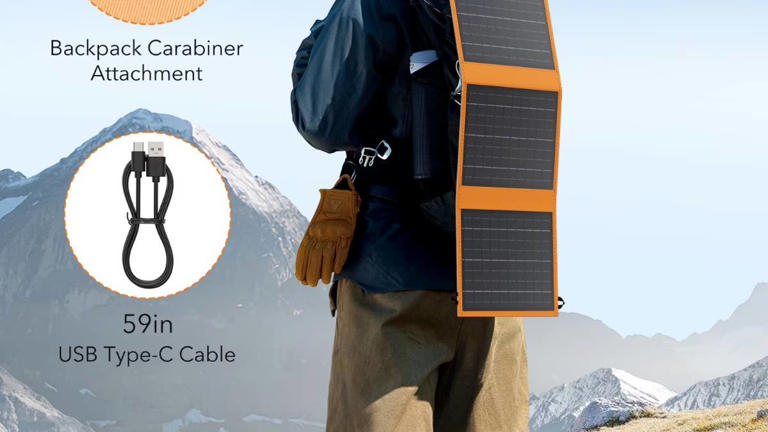 Walmart's $30 foldable solar panel charger is great for backpackers