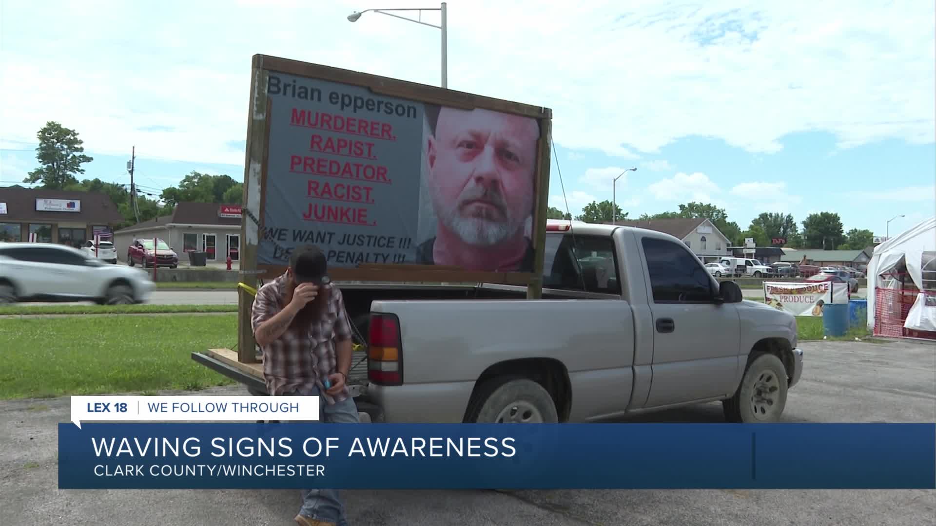 Waving signs of awareness in Brian Epperson case