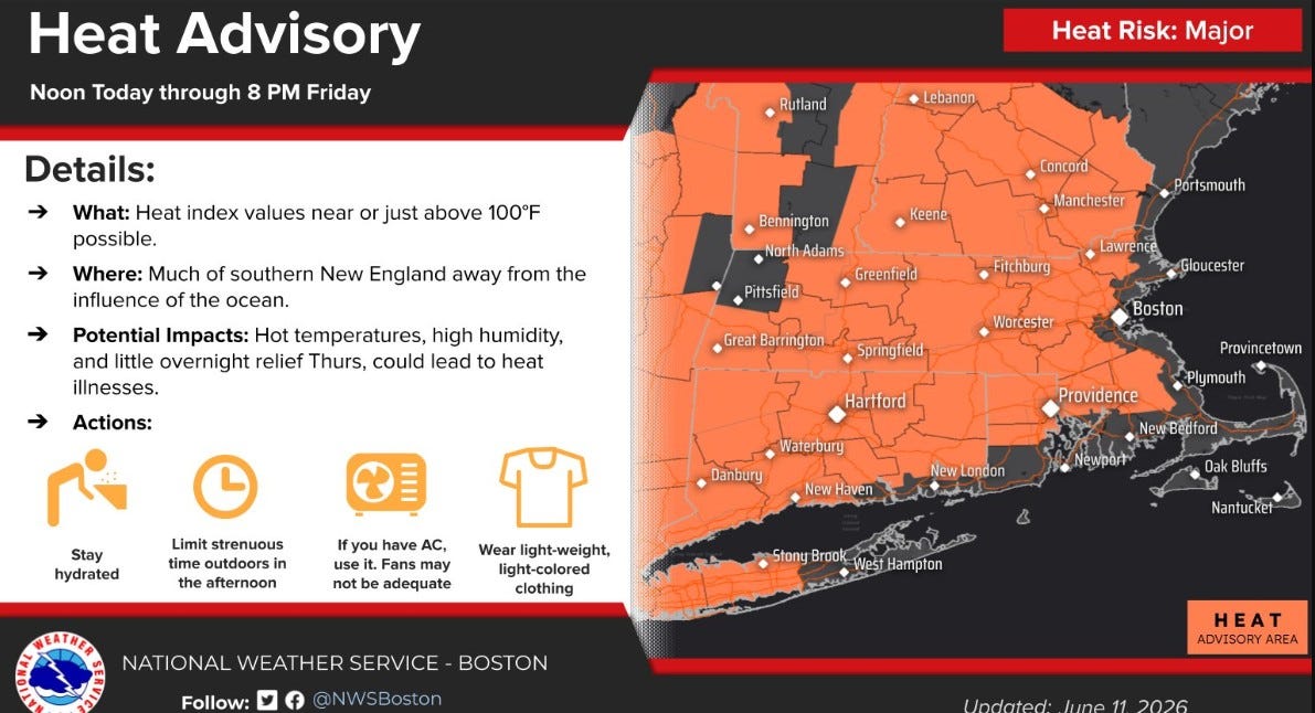 Worcester schools will dismiss early Friday due to heat