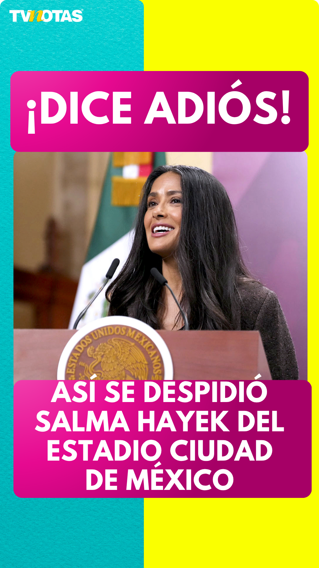 Captamos a Salma Hayek a su salida del Estadio Ciudad de México