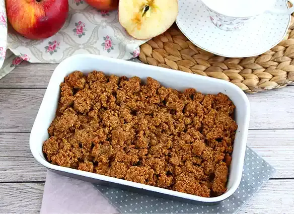 Crumble de manzana (vegano y sin gluten)