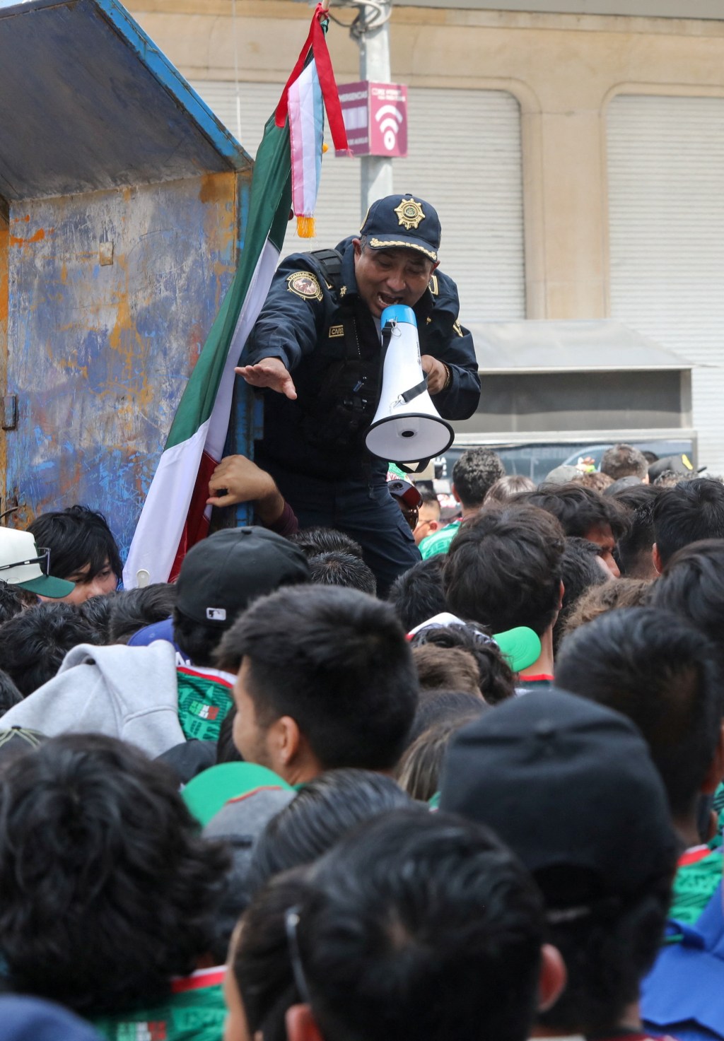 Violent protests erupt outside Mexico City stadium in wild scene on ...