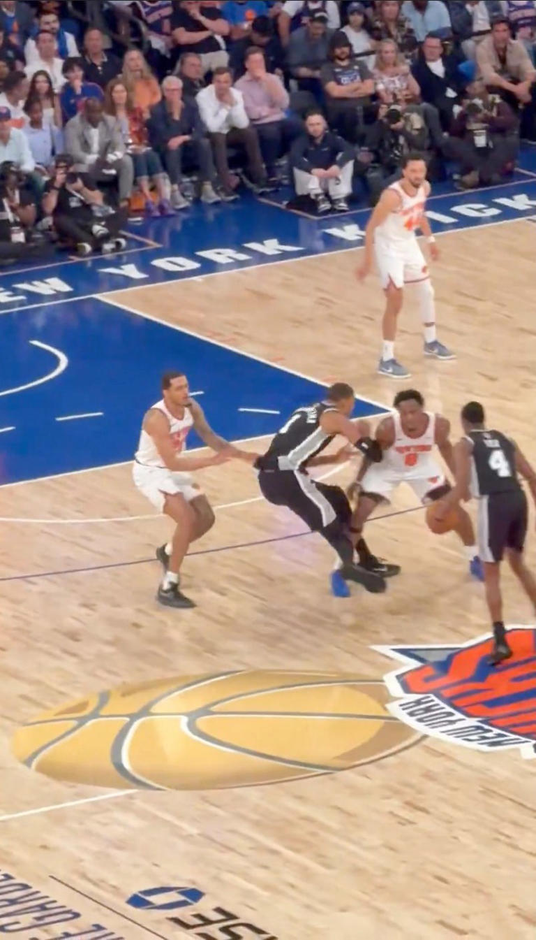 Video reveals 'dirty' Victor Wembanyama lunge at OG Anunoby's leg in ...
