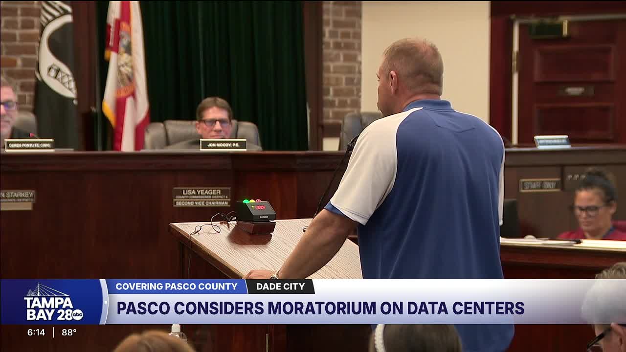 Pasco County commissioners vote to move forward with data center moratorium
