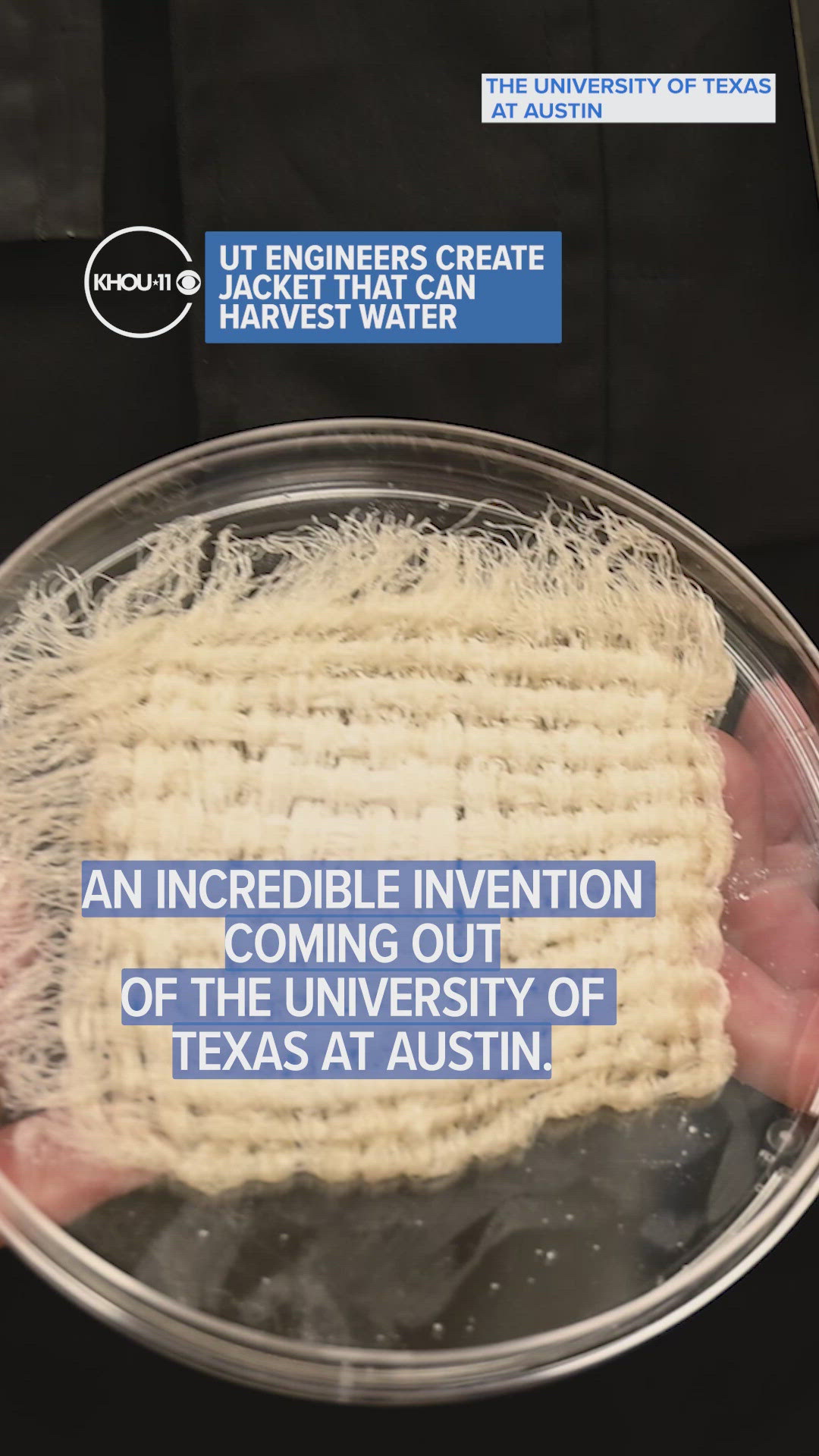 UT engineers create jacket that can harvest water