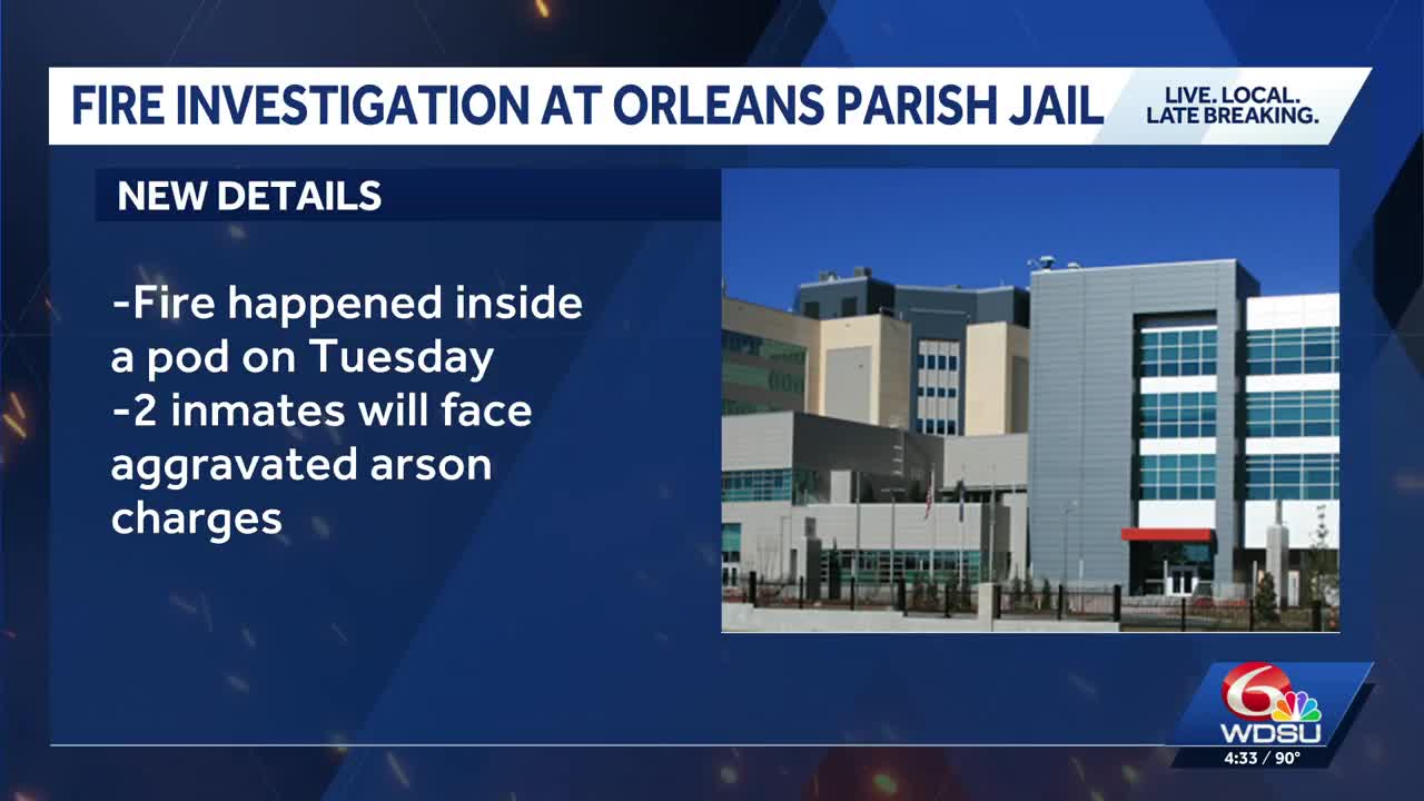 Orleans Parish Sheriff's Office investigating fire inside jail