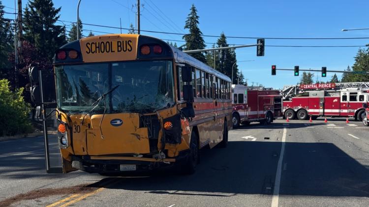Driver killed in crash involving school bus near Graham
