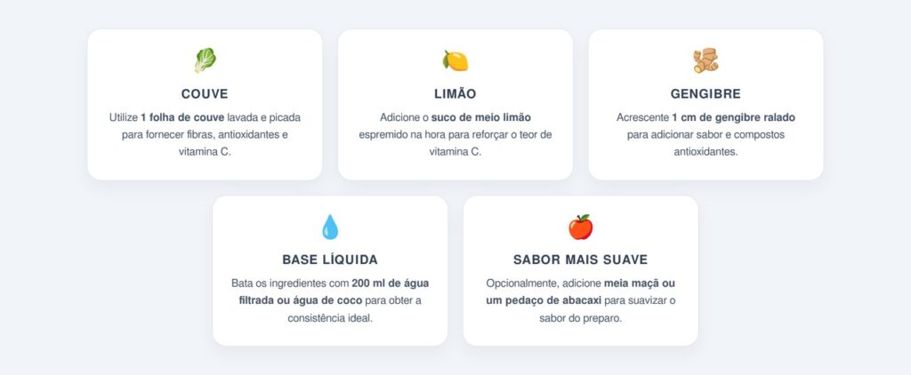 Couve, limão e gengibre: como preparar o suco verde de forma equilibrada