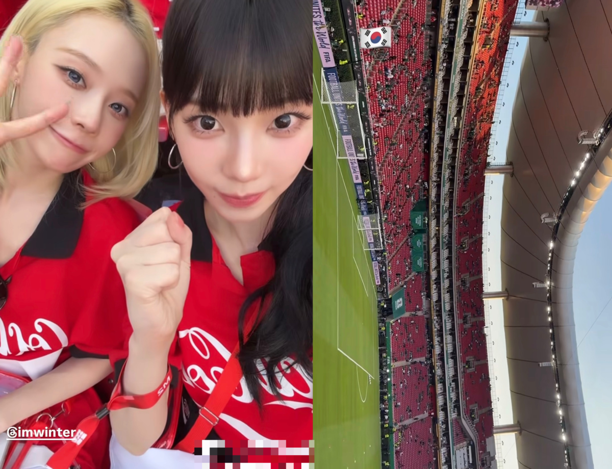 ‘Red Devils’ Karina and Winter show up in the stands in Mexico ...