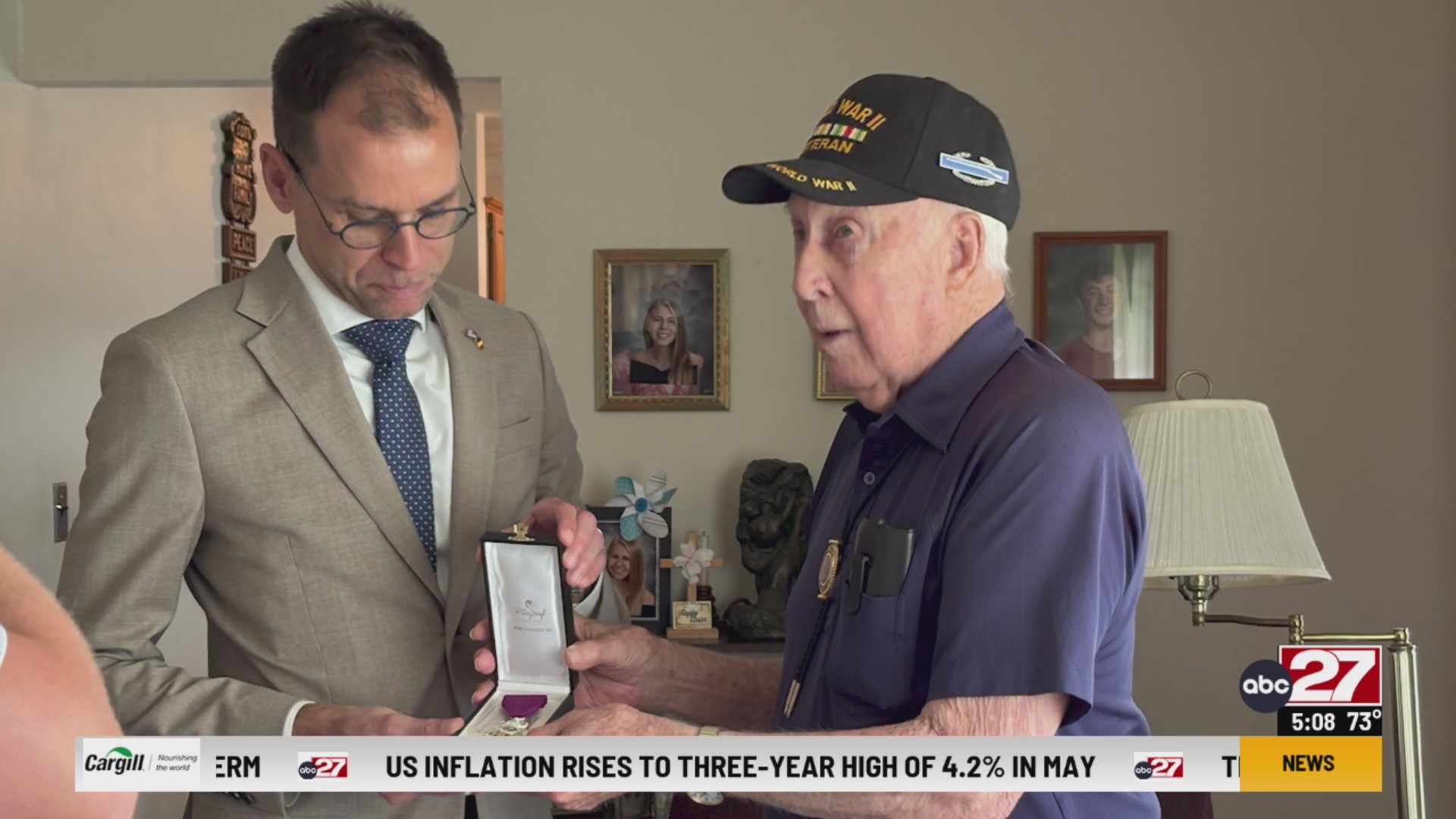101-year-old Pennsylvania WWII hero becomes Belgian knight
