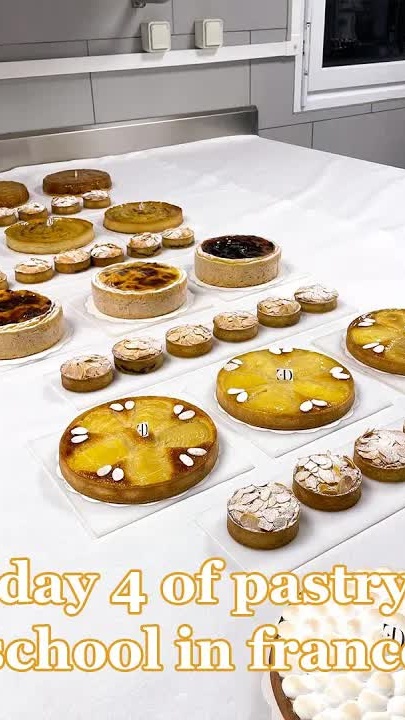 Day 4 of French pastry school: so many tarts and pies #shorts