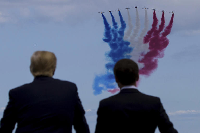 From white knuckles to open barbs, Trump and Macron bring a rocky ...