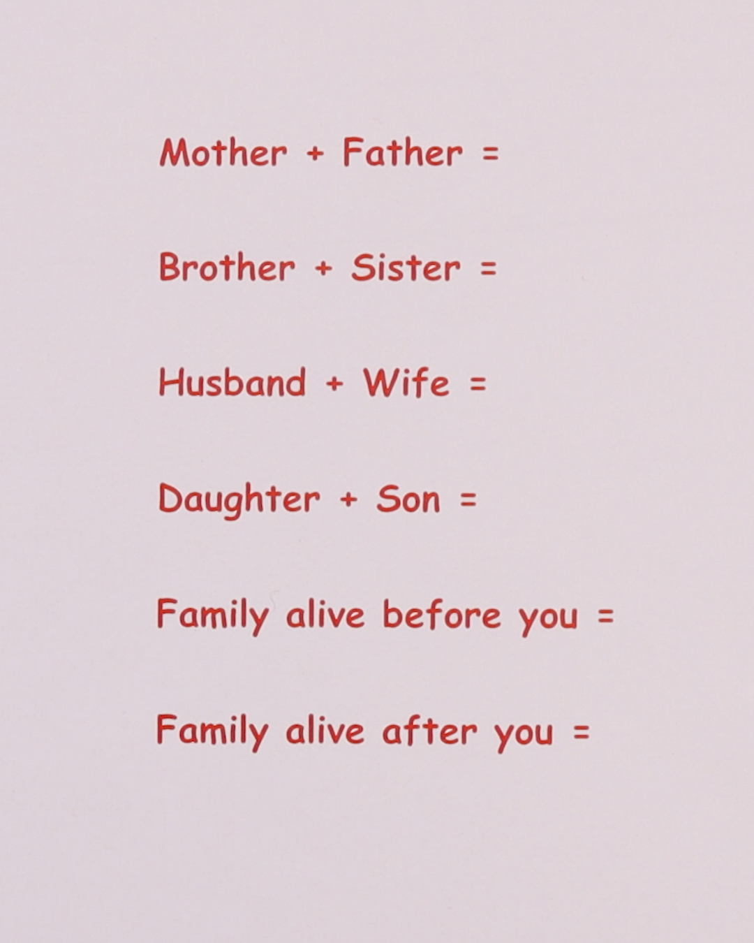 Family explained in simple terms 📖