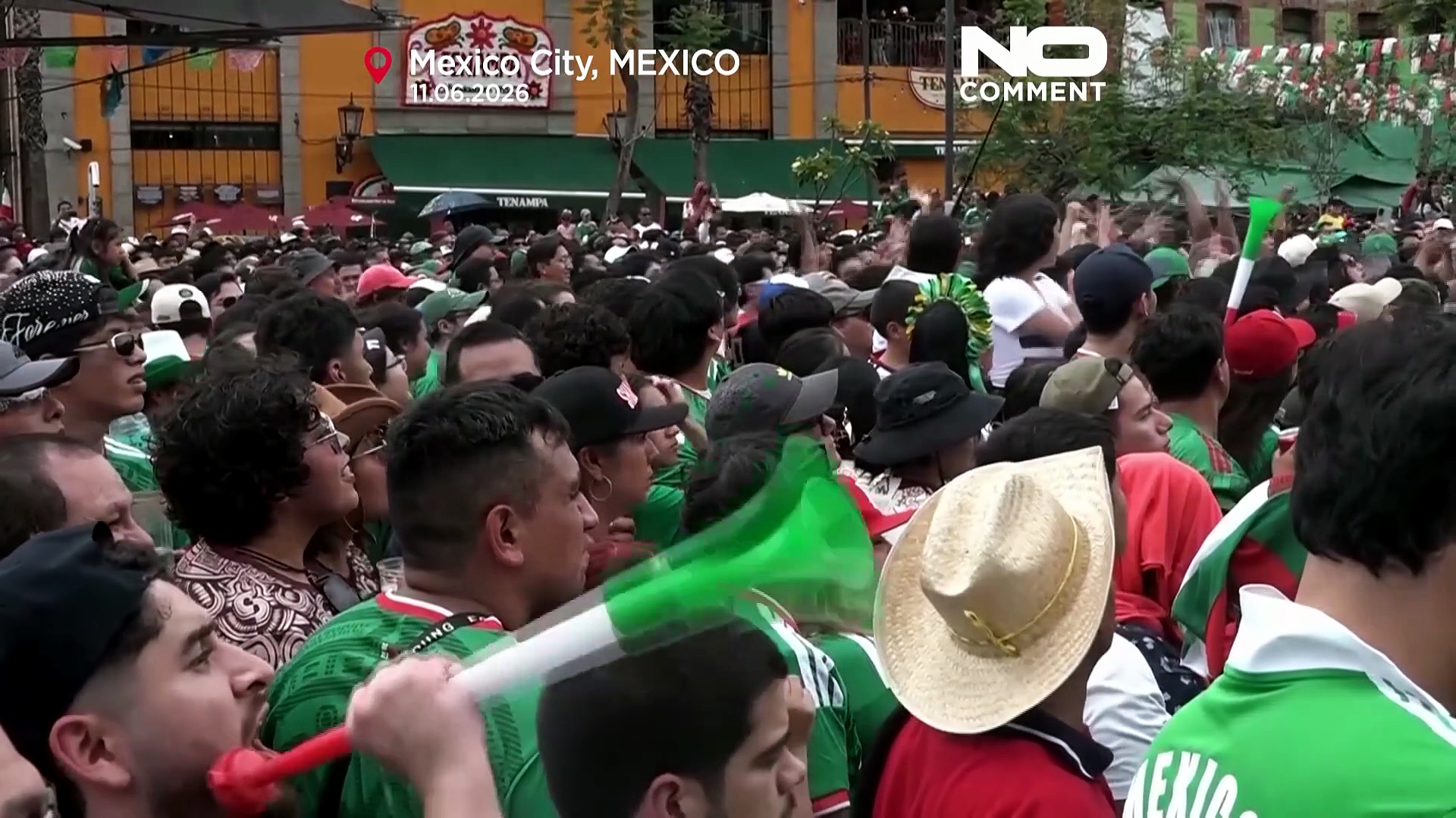 Mexico fans celebrate World Cup win over South Africa