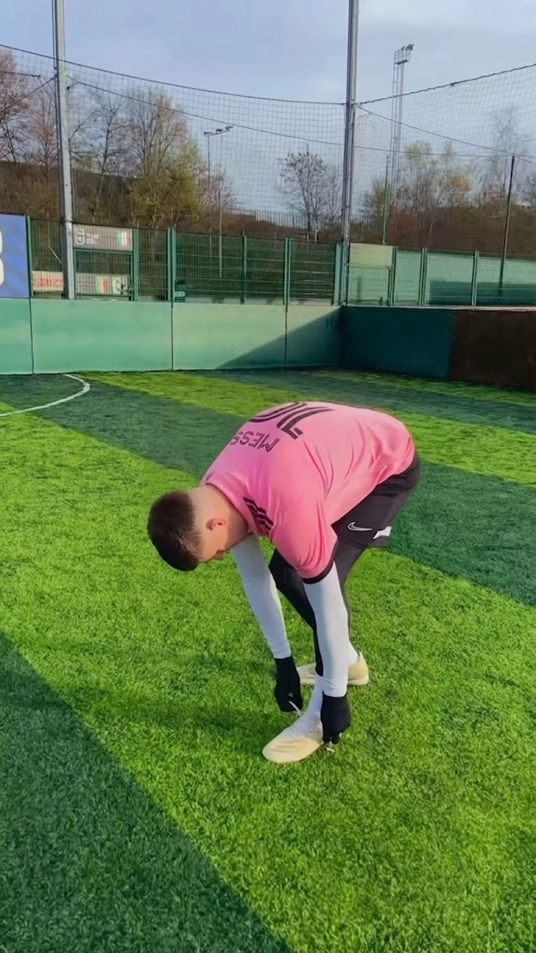 POV your teammate has to tie his shoelaces