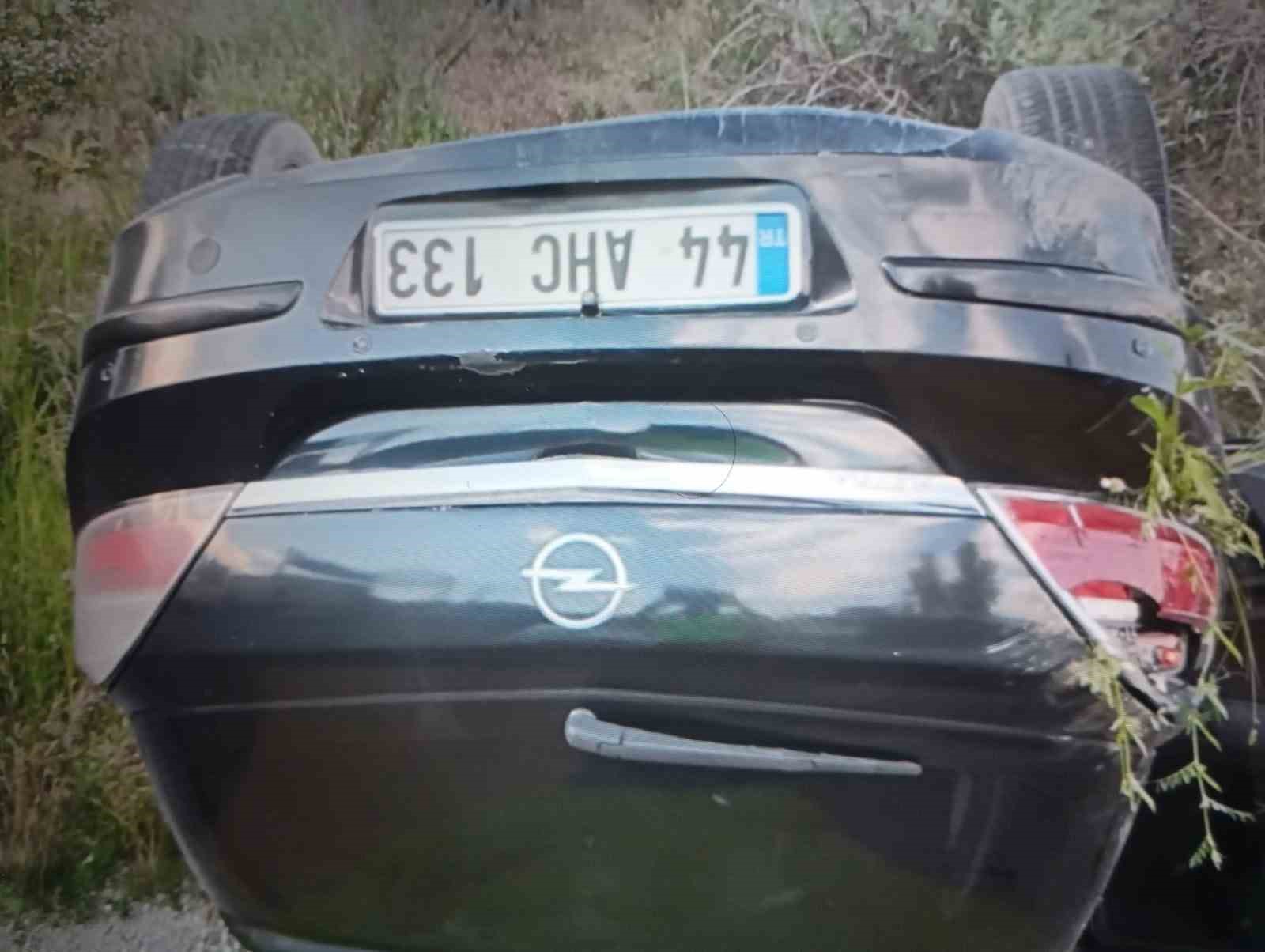 Takla atan otomobilin sürücüsü yaralandı