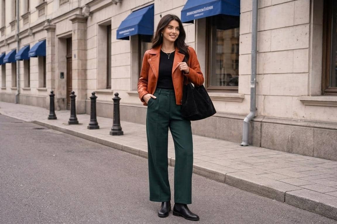 Atasan warna burnt orange cocok dengan bawahan warna apa?
