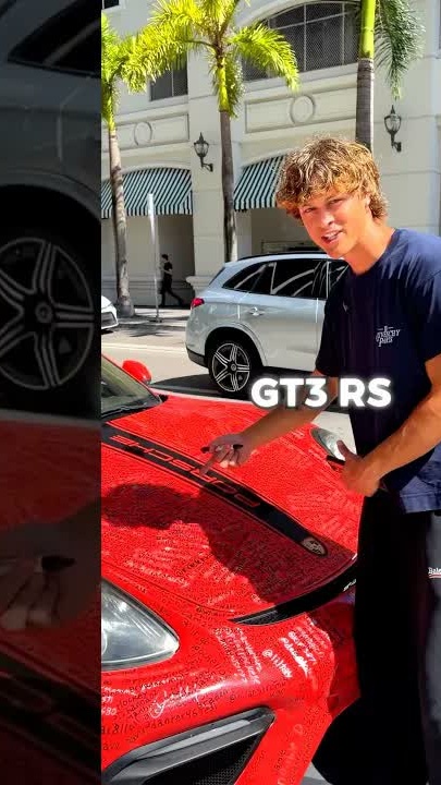 Writing my subscribers' names on my Lambo!