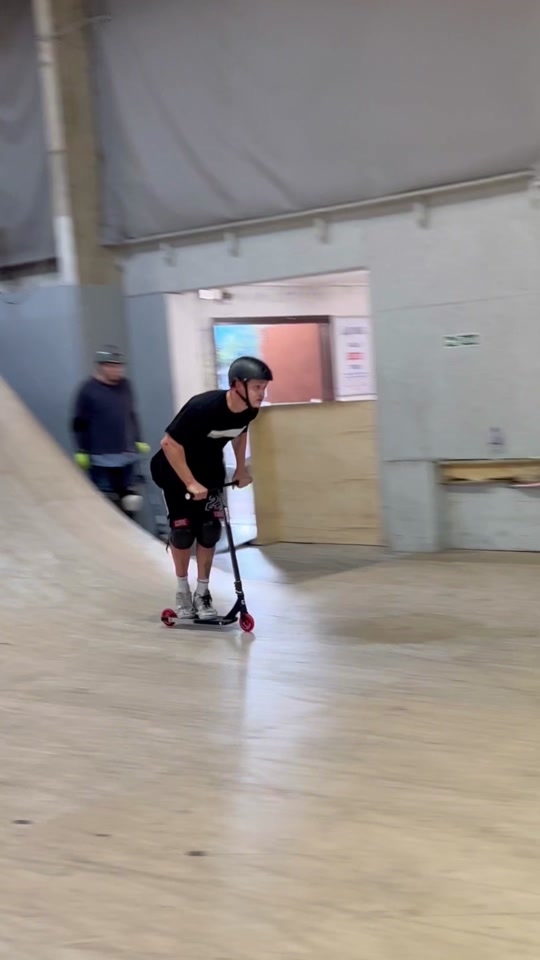 Scooter trick nothing back landed