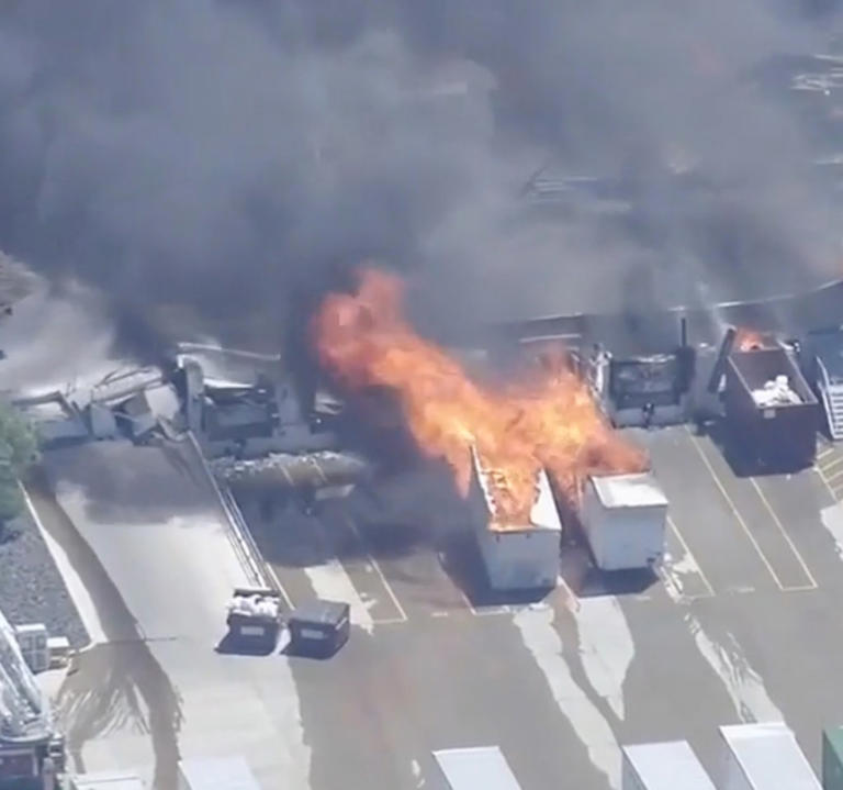 Tracy medical warehouse fire sends plumes of black smoke into air as ...