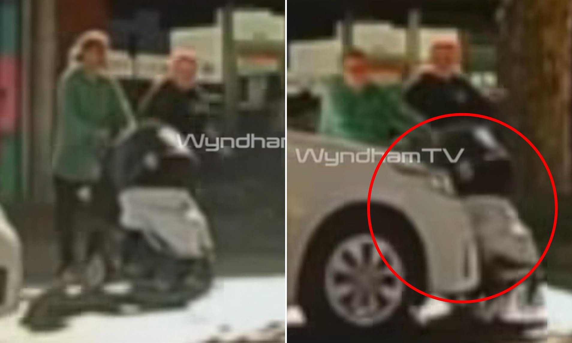 Watch the wild moment motorist collides with a pram on pedestrian ...