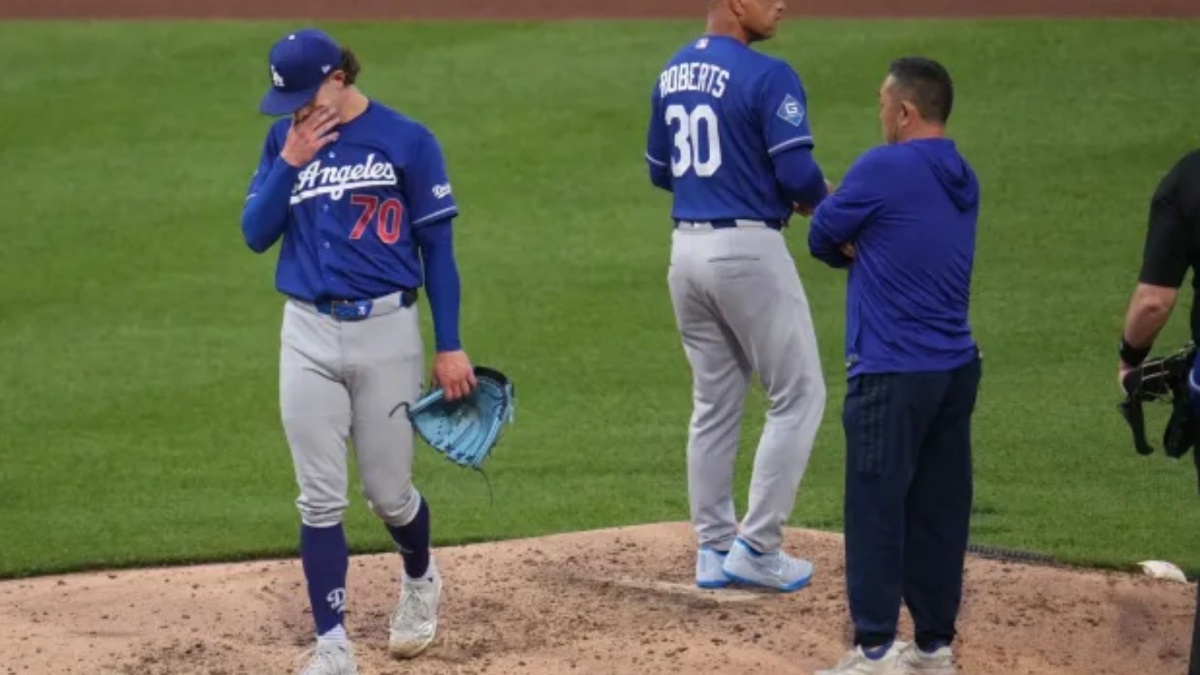 MLB: Scary moment! Dodgers pitcher takes a hit and a collision in the ...