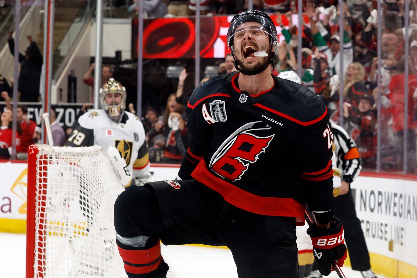 Svechnikov, Aho strike as Hurricanes top Golden Knights 4-2 to move ...