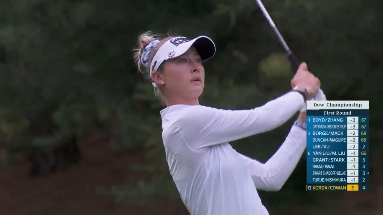 Nelly Korda and partner Olivia Cowan open with even-par at LPGA Dow ...