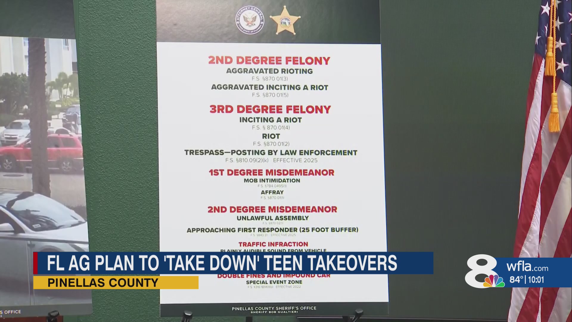 'It's over', Pinellas sheriff, FL attorney general speak on teen takeovers