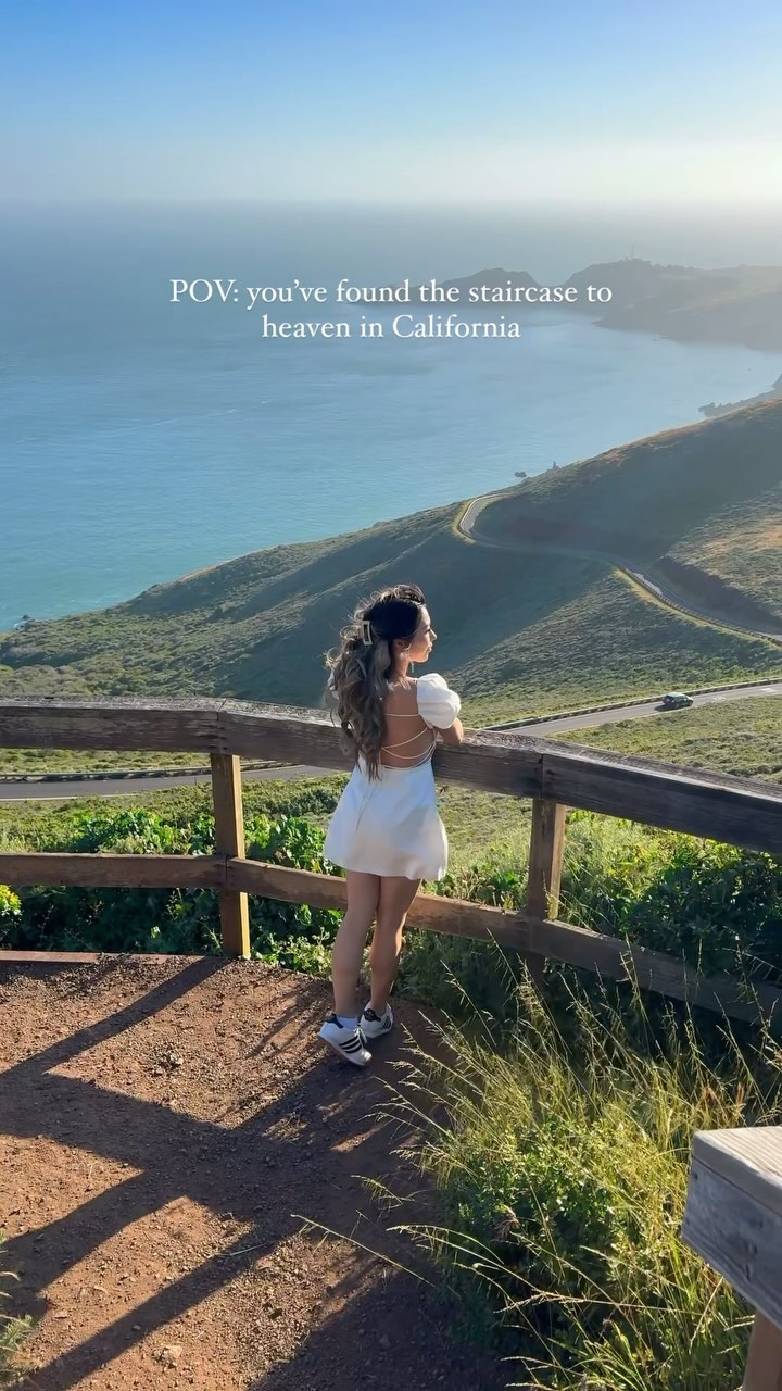 Hawk Hill stairs near Golden Gate Bridge with epic San Francisco views
