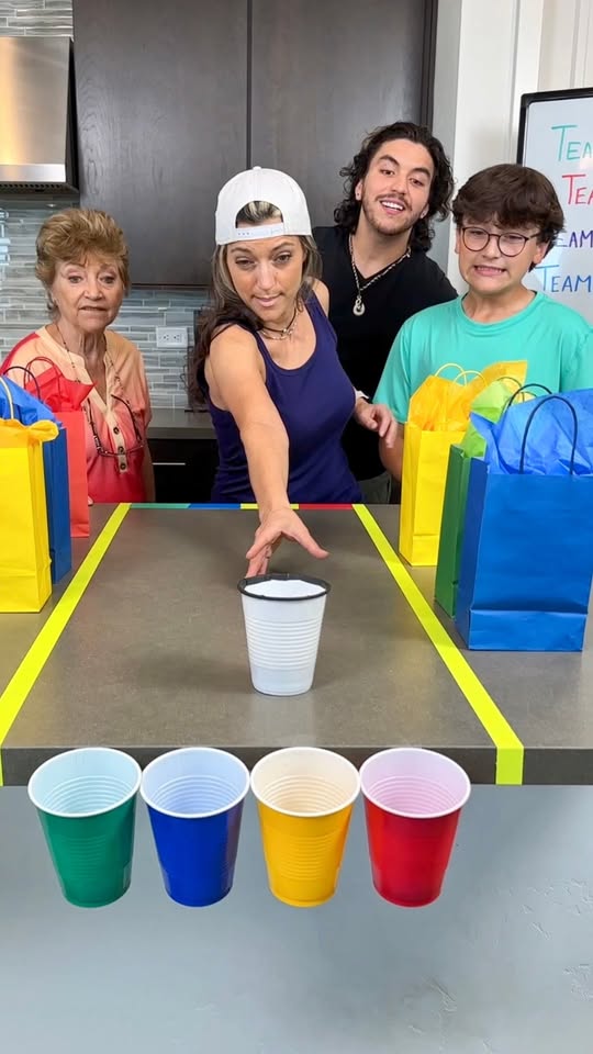 Cup in cup drop prize challenge
