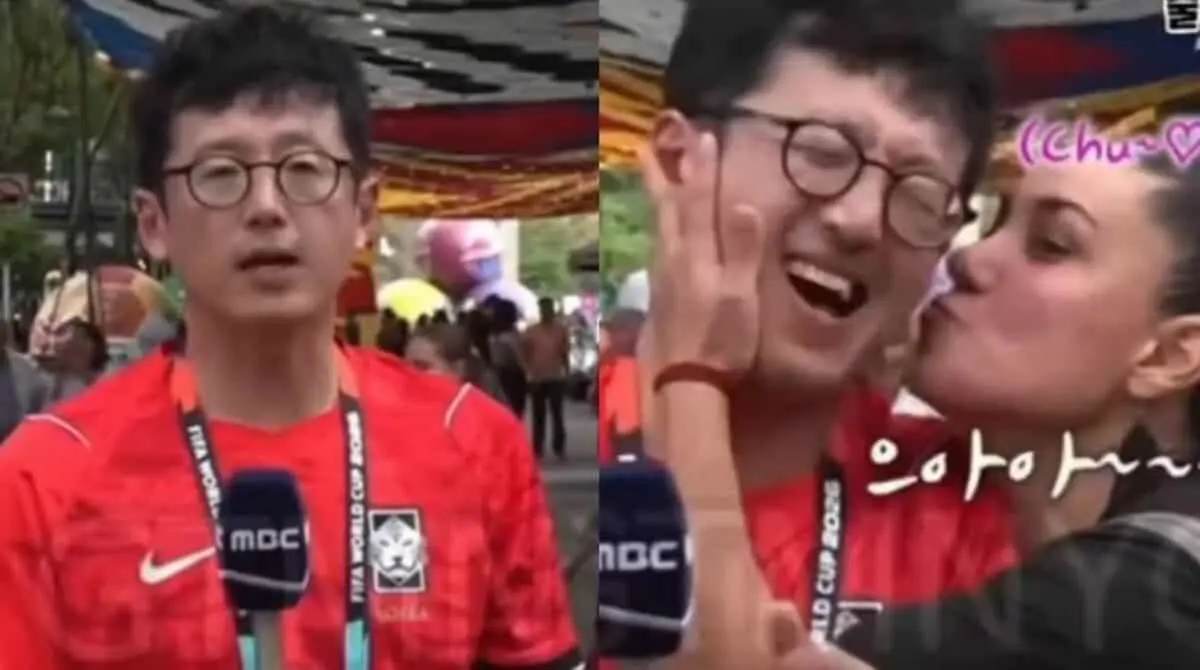 Mundial 2026: mexicana besa a reportero coreano en plena transmisión en ...