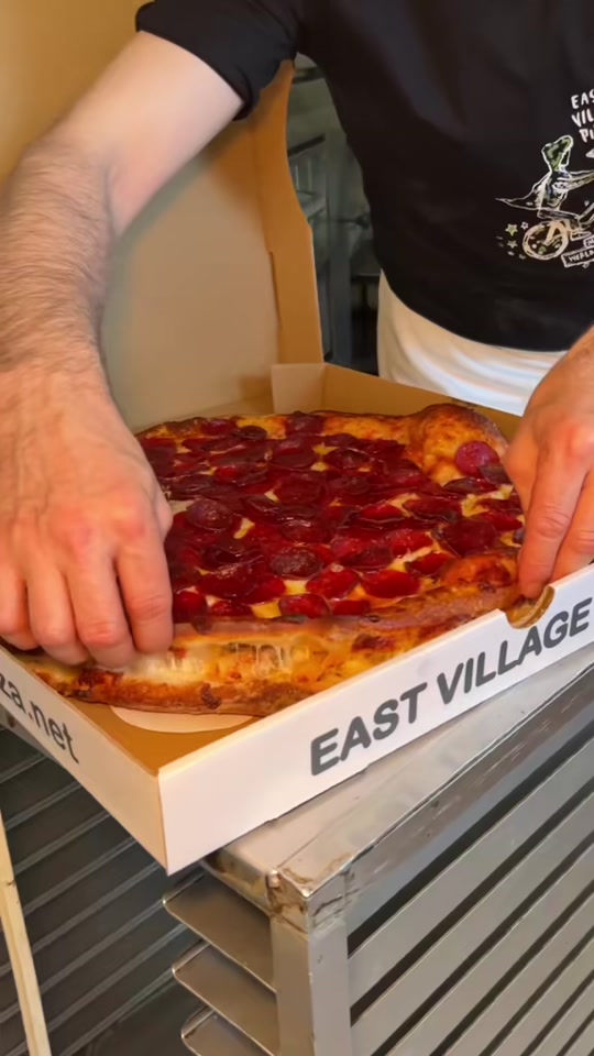 Easy double stacked pizza NYC