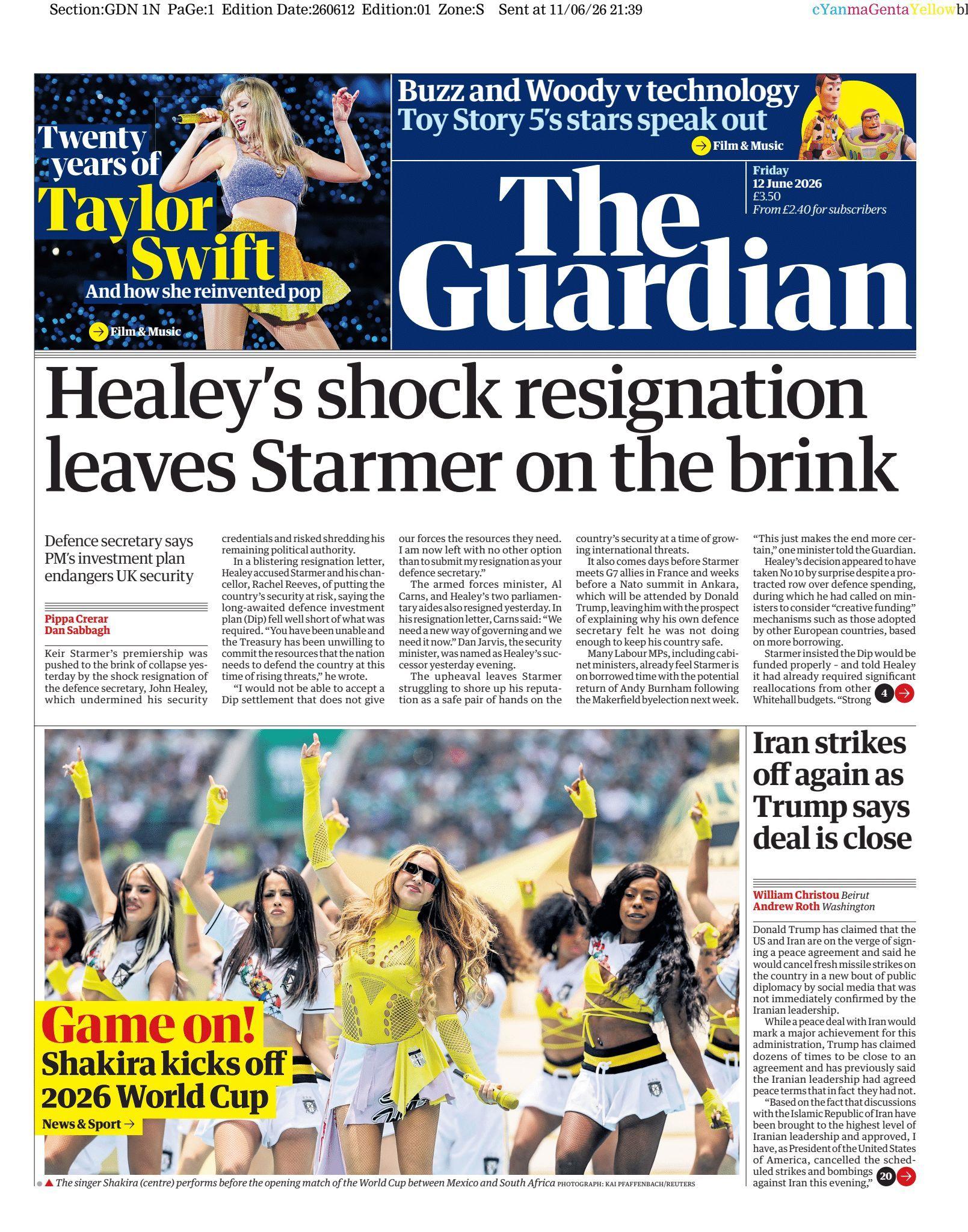 Scotland's papers: Defence ministers quit and World Cup kicks off