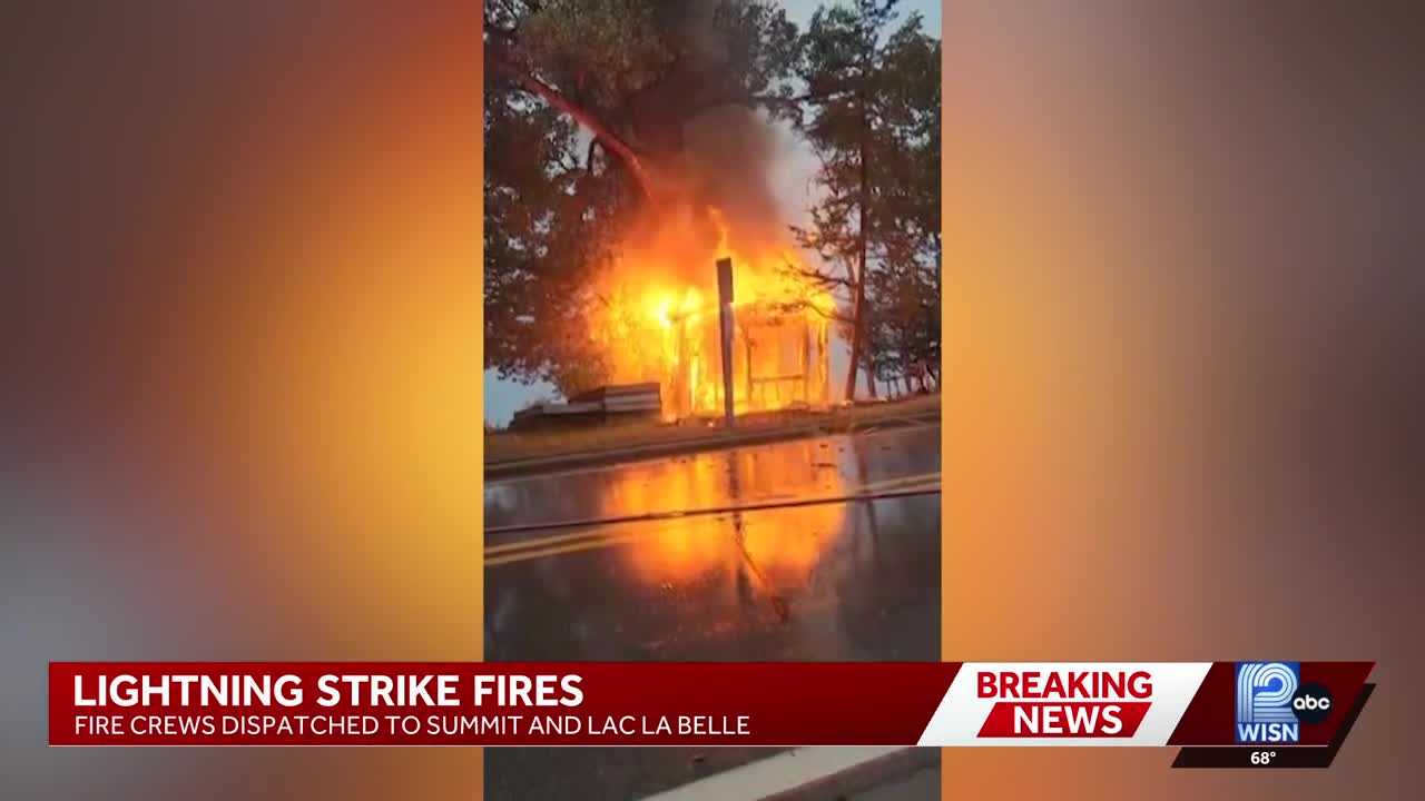 Lightning strikes in Waukesha County cause two fires