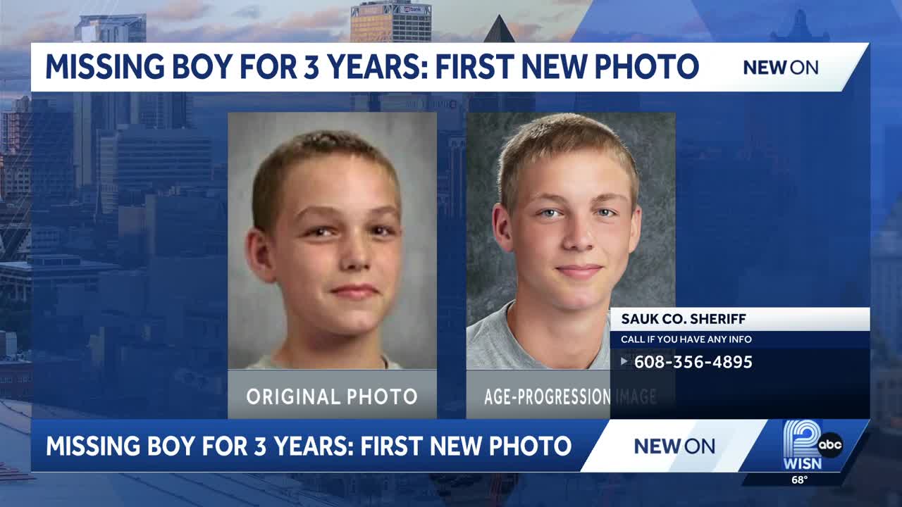 New age progression photos released of Wisconsin boy missing since 2023