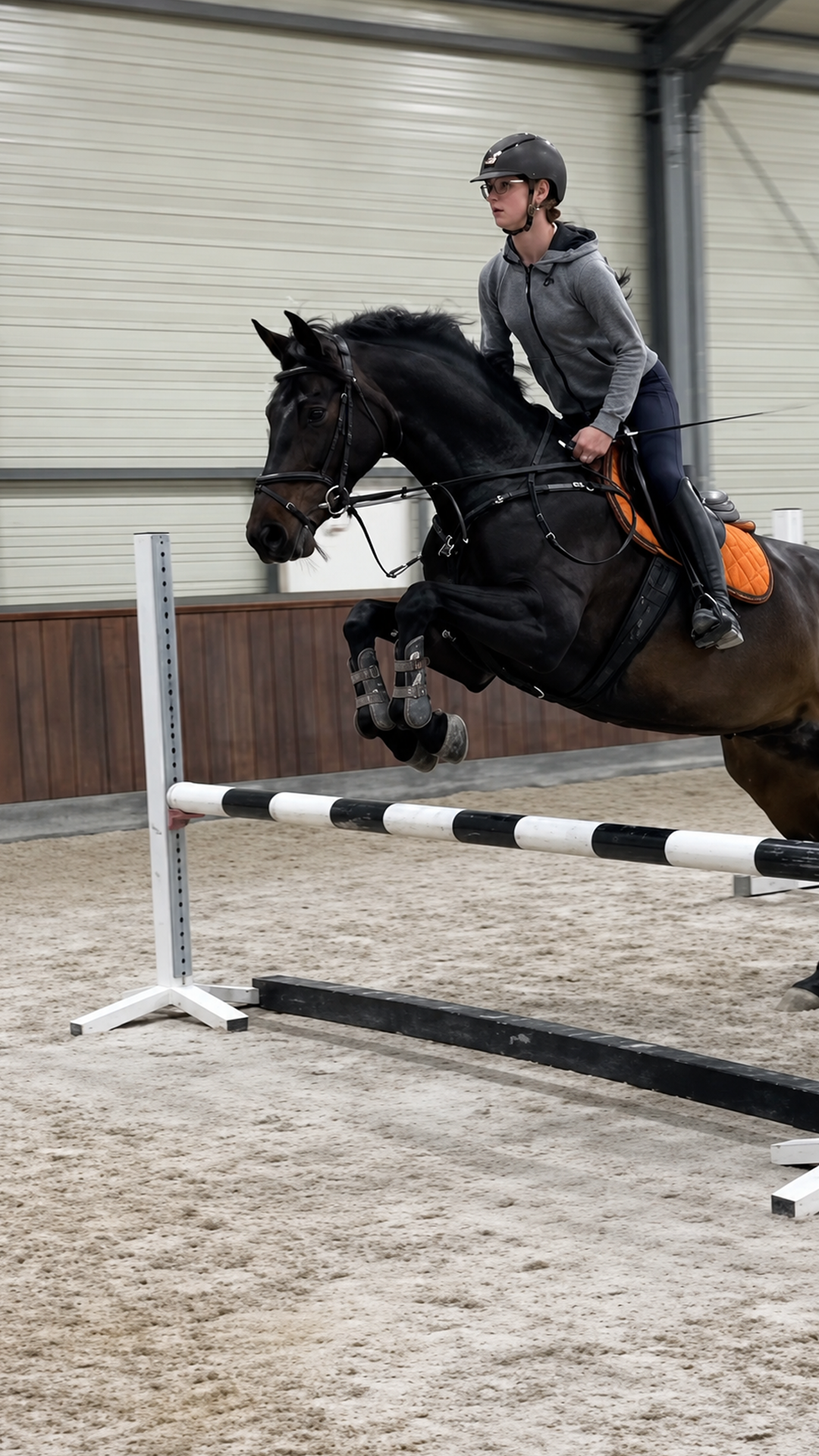 Hoe krijg je een paard veiliger over hoge hindernissen