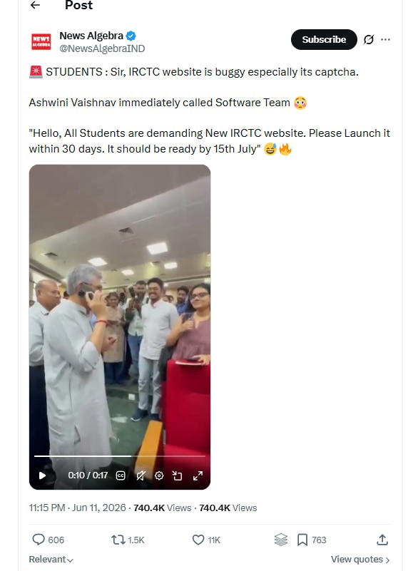 After student complaints, Ashwini Vaishnaw orders new IRCTC website by ...