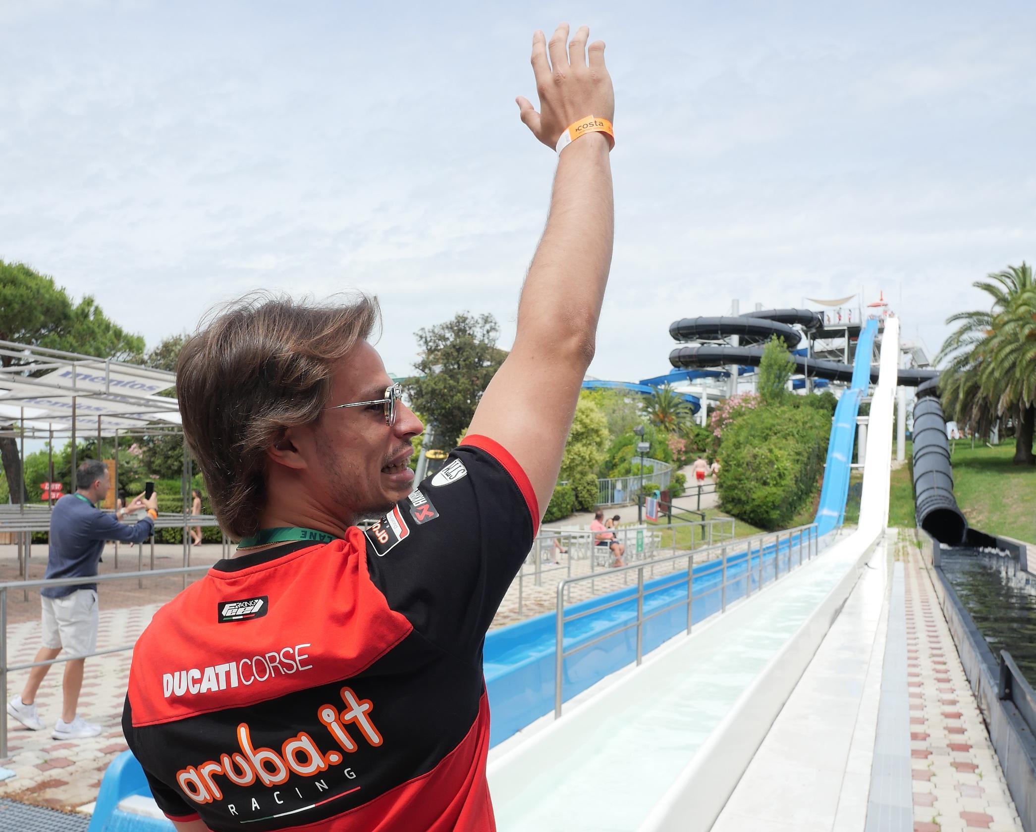 Superbike sugli scivoli. Aquafan, vince Manzi