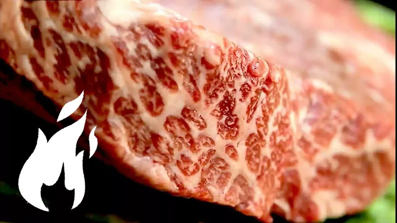 This triggers some big cravings: Wagyu served in a red wine and butter